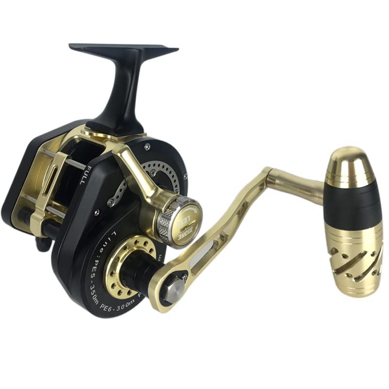 Slow Pitch Jigging Reels 66lbs Slow Jigging Reel Saltwater 6.3:1 Left Hand 9BB+2RB Jigging Reel Saltwater Conventional Reels