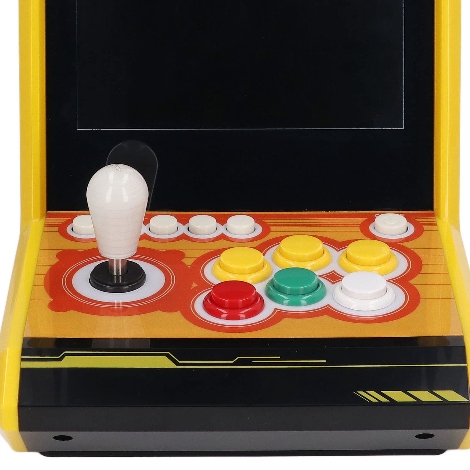 US Plug 100-240V WearResistant Portable Joystick Controller Game Machine Mini 7 Inch Rocker Arcade Game Machine for Home Use (Yellow)
