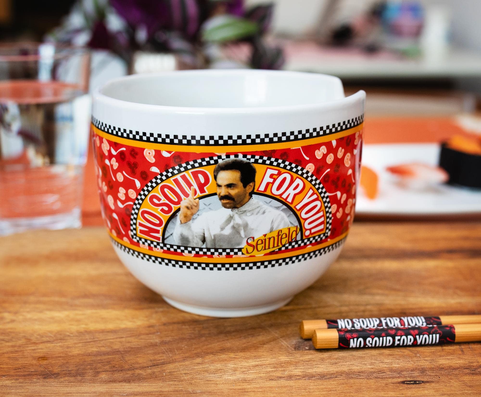 Toynk Seinfeld No Soup For You 20-Ounce Ramen Bowl and Chopstick Set