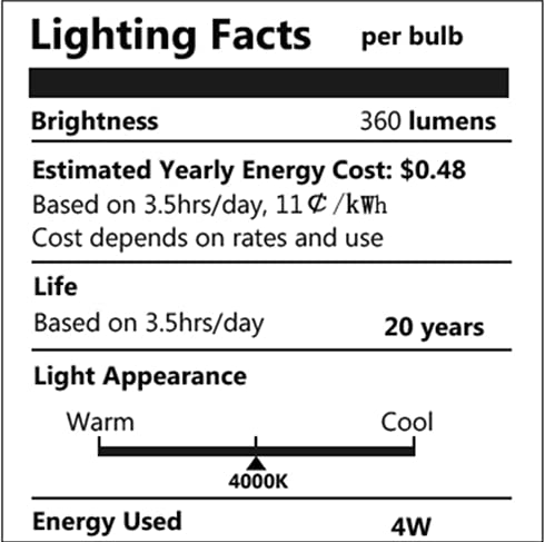 SANCARDY Tietare T10 LED Bulbs Daylight 4000K, Dimmable Tubular Light Bulbs 40 watt, Tubular LED Light Bulbs 4W E26 Medium Base, LED Filament Light Bulbs 40 watt for Desk Lamp, Pendant Lights(3-Pack)