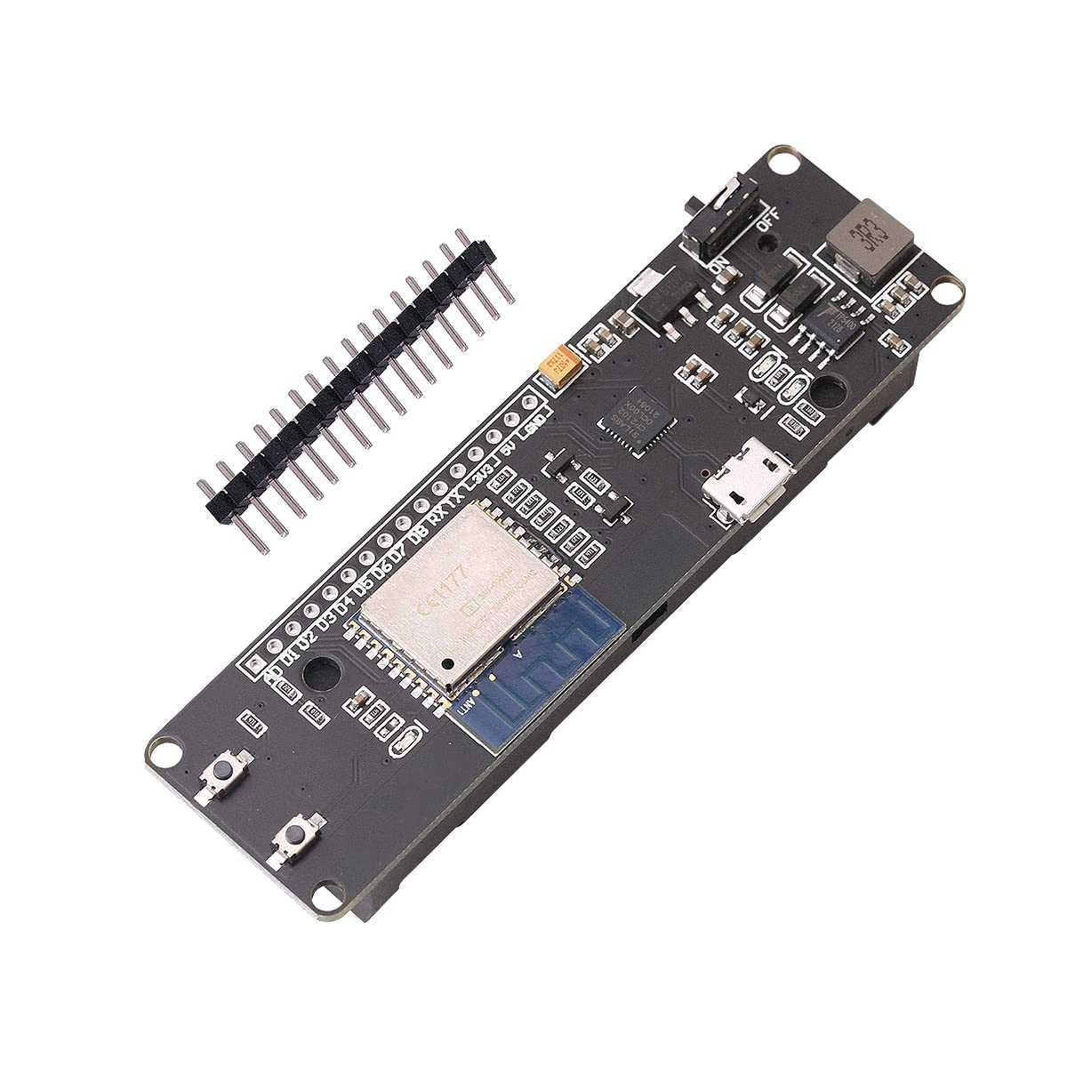 OCESTORE Mini D1 Module Wemos D1 ESP8266 with Battery Slot ESP WROOM 02 Motherboard Compatible with Node-MCU