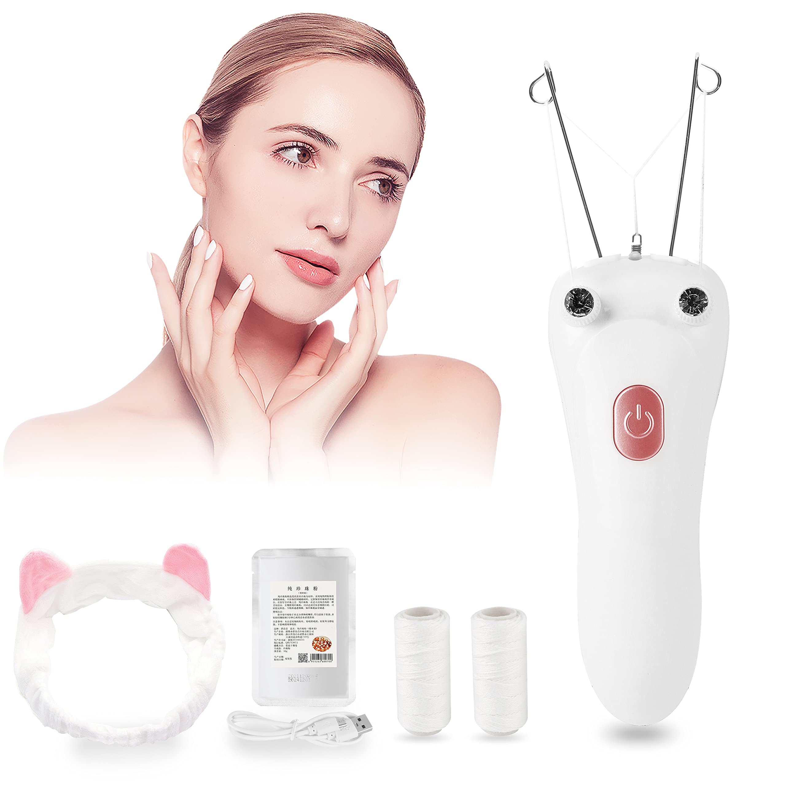 Threading Hair Removal ,Face Epilator USB Charging Threading Tool for Face Electric Threading Eyebrow Threading Machine for Women