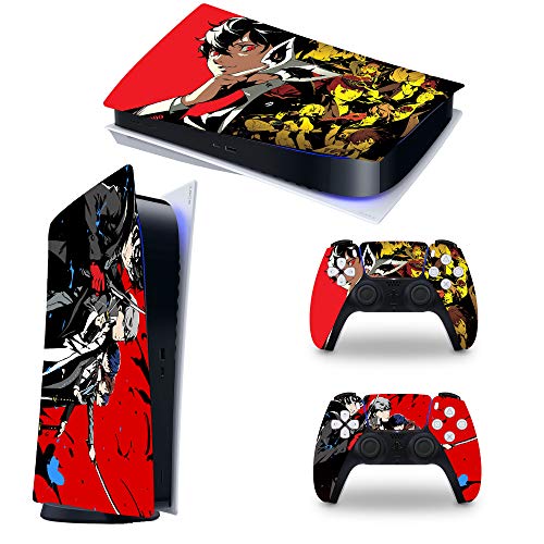 Online Shooter Game - PS5 Standard Edition Skin Console and 2 Controller, Vinyl Decal Sticker Full Cover Protective