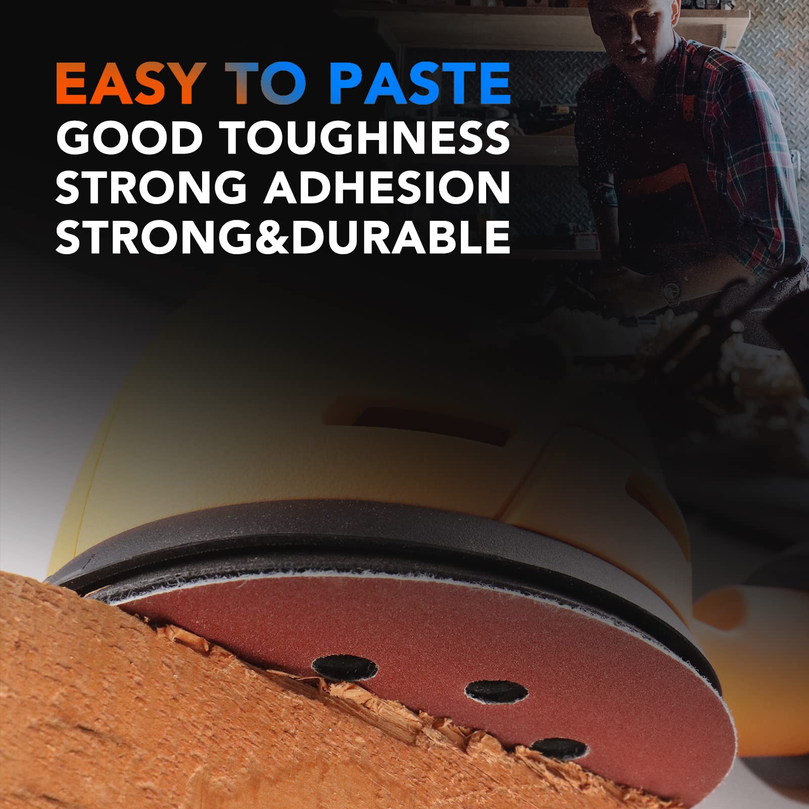 Sanding Discs, 100PCS Orbital Sander Sandpaper 40 60 80 120 180 240 320 400 600 800 Grit Assorted Hook and Loop Sanding Pads for Random Orbital Sander