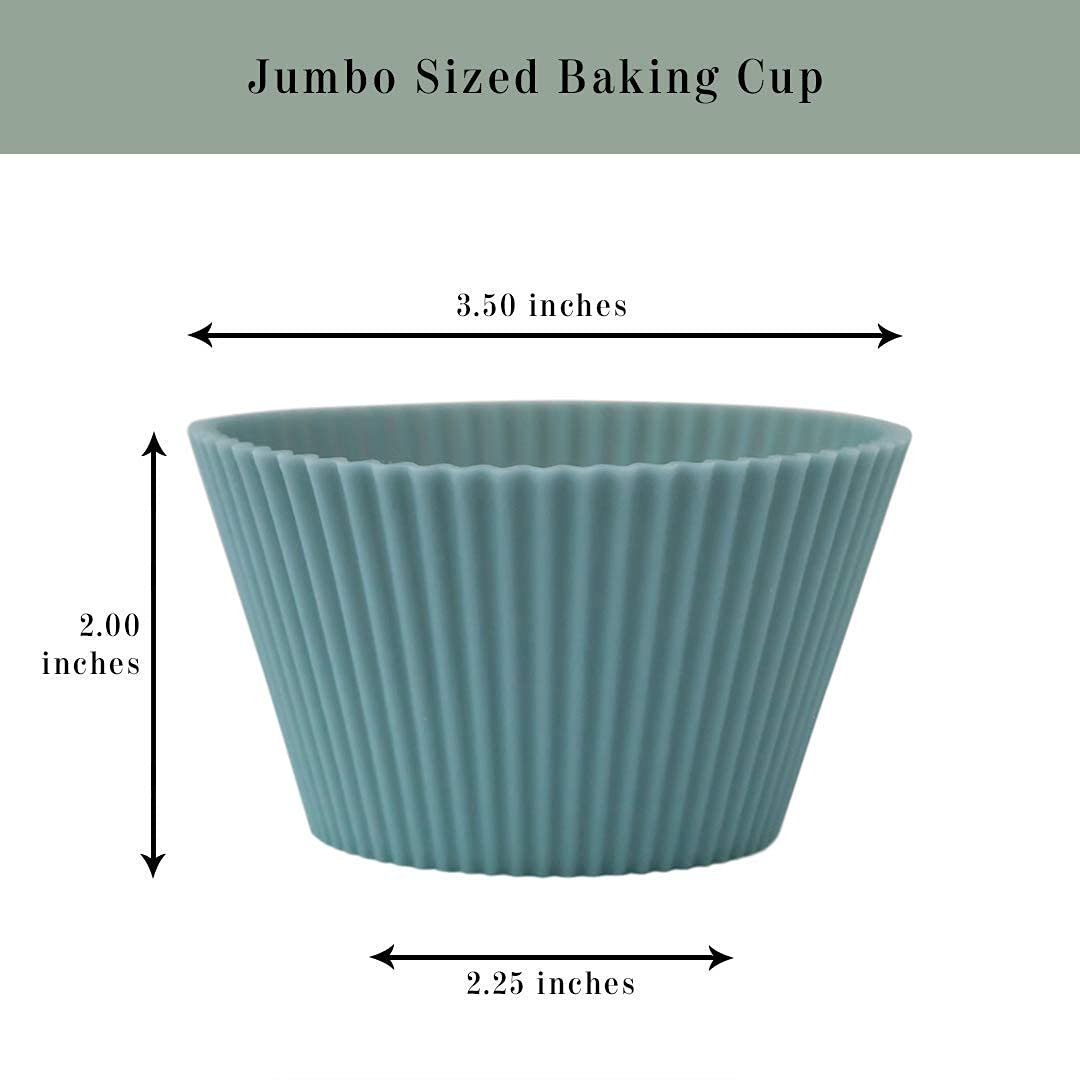 The Silicone Kitchen Reusable Silicone Baking Cups - The Signature Collection Bundle, Non-Toxic, BPA Free, Dishwasher Safe (24 Regular, 12 Jumbo, 24 Mini))
