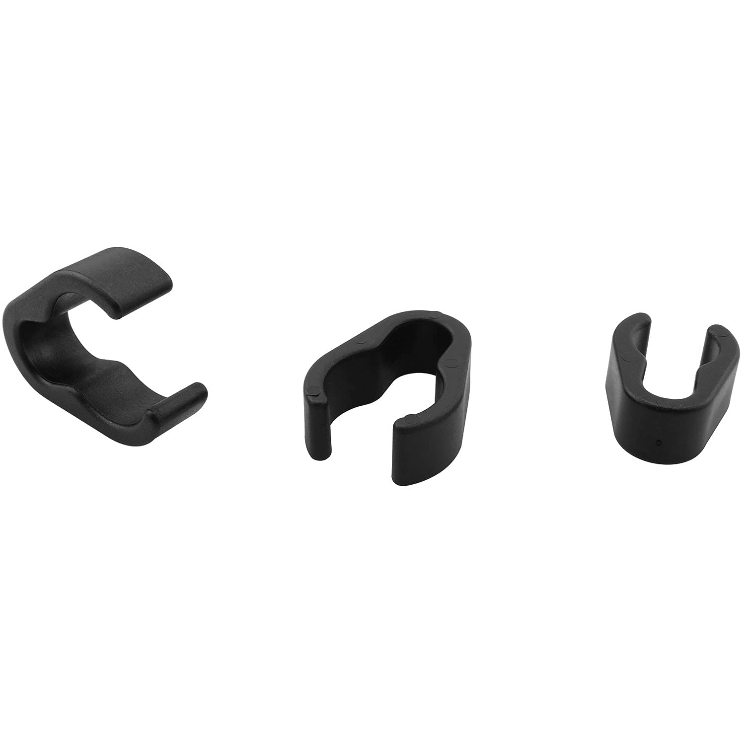 PSCCO 30PCS Durable and Flexible ABS Plastic Clips Mic Cable Clips Universal Microphone Boompole Cable Clip Set Speech Microphone Holder Clip(9.5, 11.5, 15.5mm, each 10 pieces)
