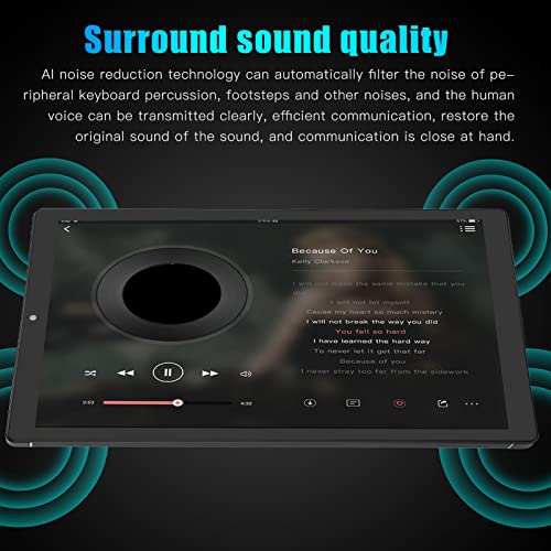Yoidesu 10.1 Inch Tablet Android 12, Ten Core Pad with Dual Camera, 6GB Ram 128GB ROM, WiFi/Bluetooth, Support 128GB Memory Card, 1960x1080 HD IPS Screen, 8800mAh Battery, Black (US)