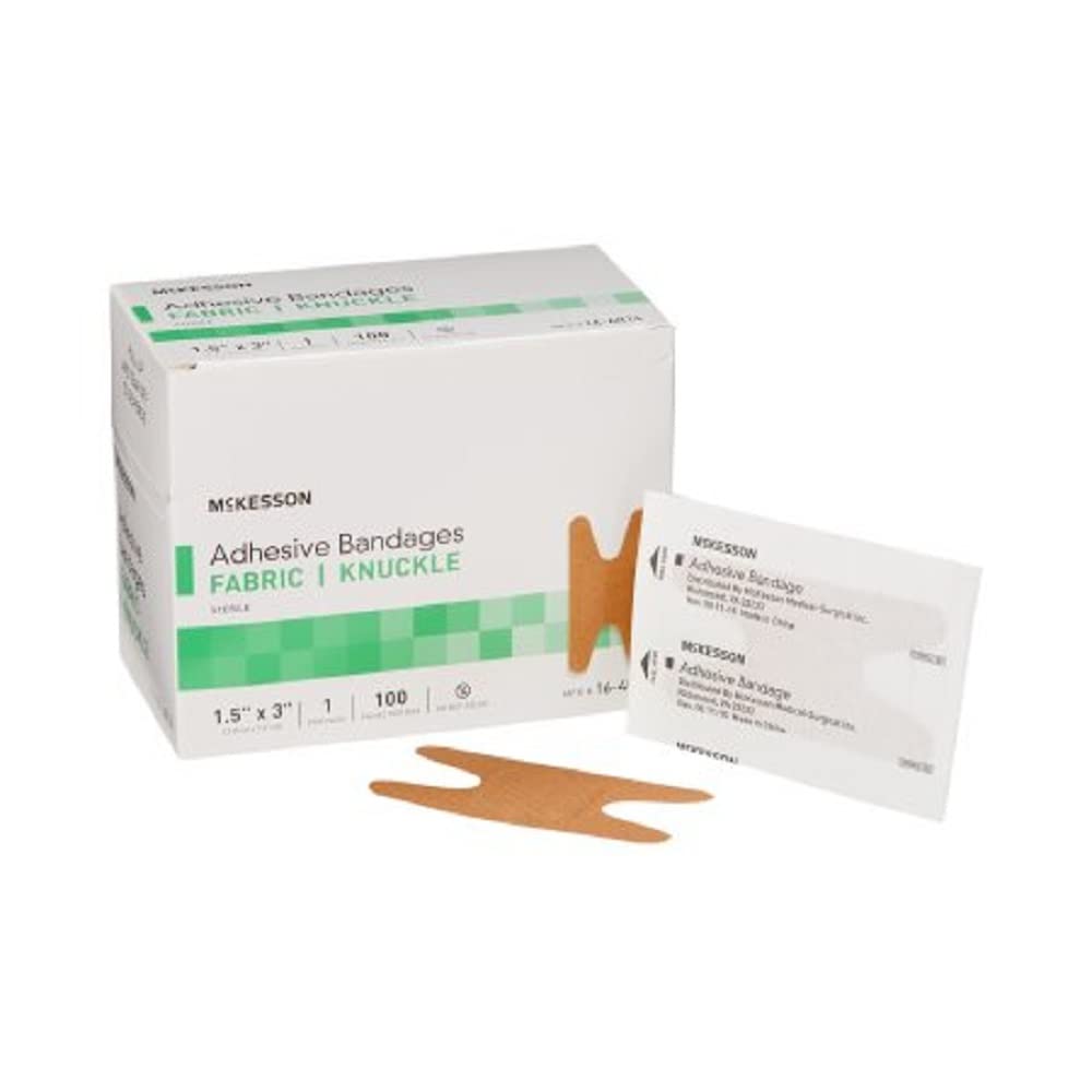McKesson Medi Pak Performance Bandage Adhesive Fabric Knuckle, 1.5"x3" Latex Free, 4.2 Ounce
