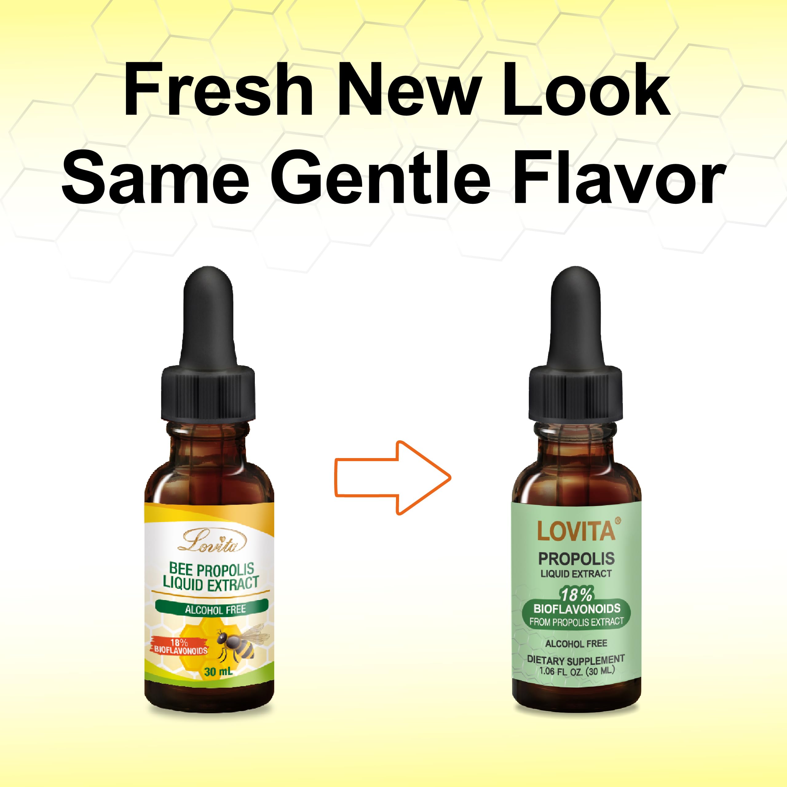Lovita Bee Propolis 500 mg Liquid Extract | 9:1 Propolis Extract | Alcohol Free | Immune Support |1 Fl Oz (Pack of 3)