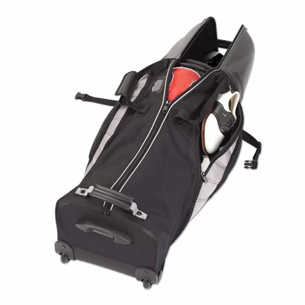 WANHUI Golf Travel Bags for Airlines, Durable Foldable Golf Club Bag, Golf Carry Bag with Wheels, Hard Case Top, Large Pockets (Color : A)