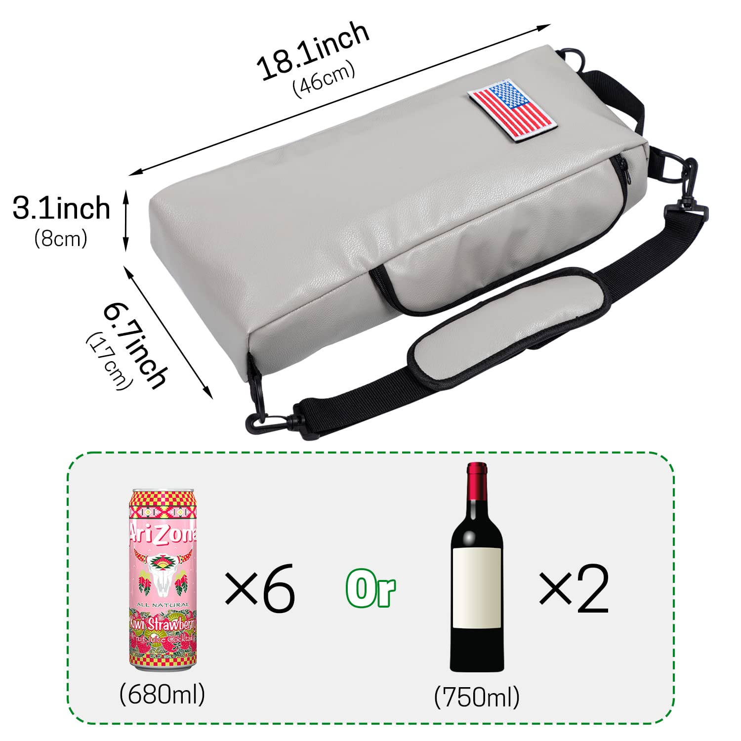 VISEMAN Golf Cooler Bag, Insulated Beer Cooler Bag Holds 6 Pack of Cans or Two Bottles of Wine, Golf Accessories Bags