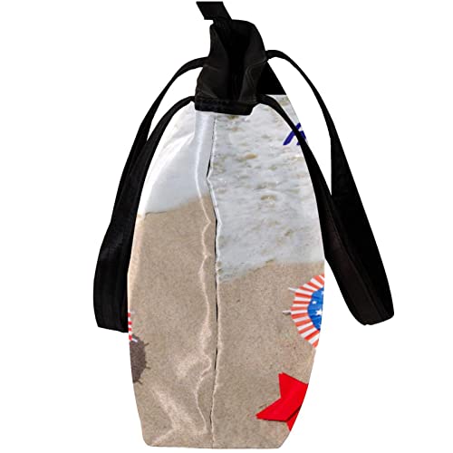 Women's Large Size Canvas Shoulder Bag Hobo Crossbody Handbag Casual Tote, Independence Day 4th of July