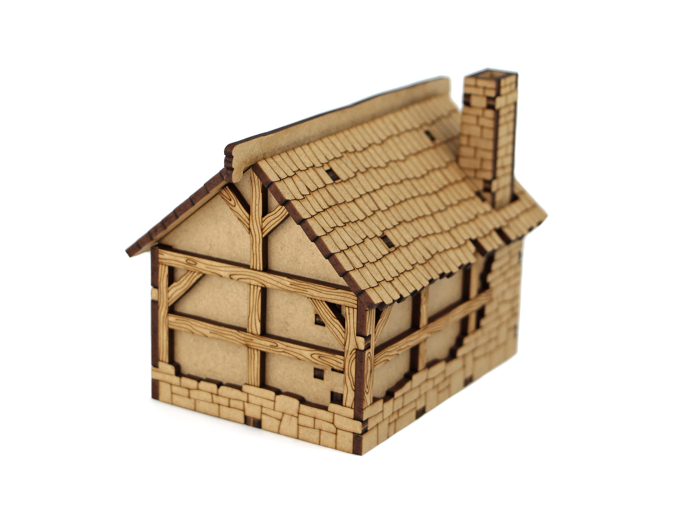 TowerRex Small House DND Terrain Building - DND Accessories for Dungeons & Dragons, Pathfinder, Warhammer, Tabletop Battle map, Wargaming Terrain kit, RPG Scenery for 32mm, 28mm miniatures
