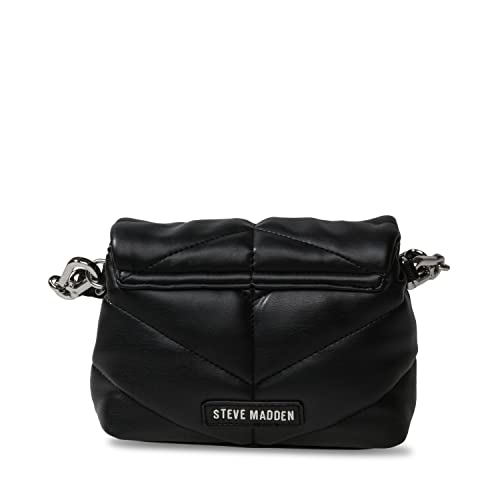 Steve Madden womens Steve Madden TOY Crossbody Bag, Black, One Size US