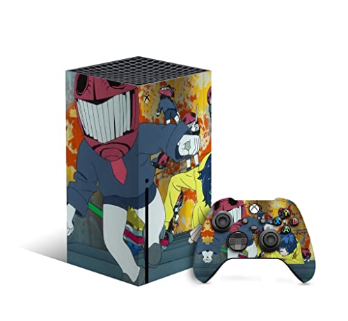 The Unbeaten Warrior Anime X-box-Series-X Console and Controller Skin Set, Skin Wrap Decal Kit