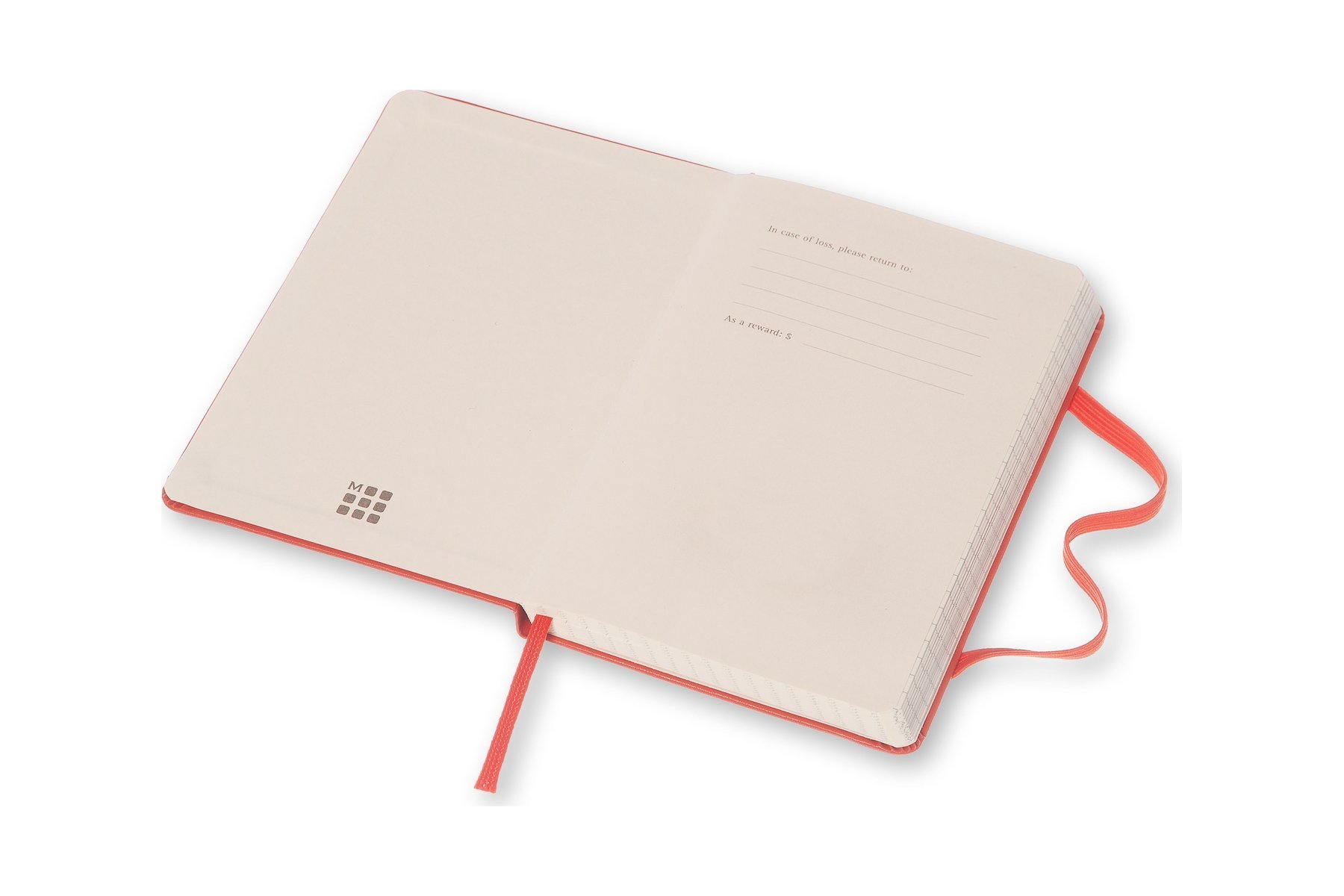 Moleskine Classic Notebook, Pocket, Squared, Coral Orange, Hard Cover (8051272893731)