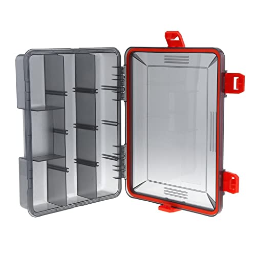 Waterproof Seal 21.5cm x 16.5cm x 4.6cm Activity 11 Compartments Fishing Tackle Box for Fishing Hook Swivel Lures Accessories
