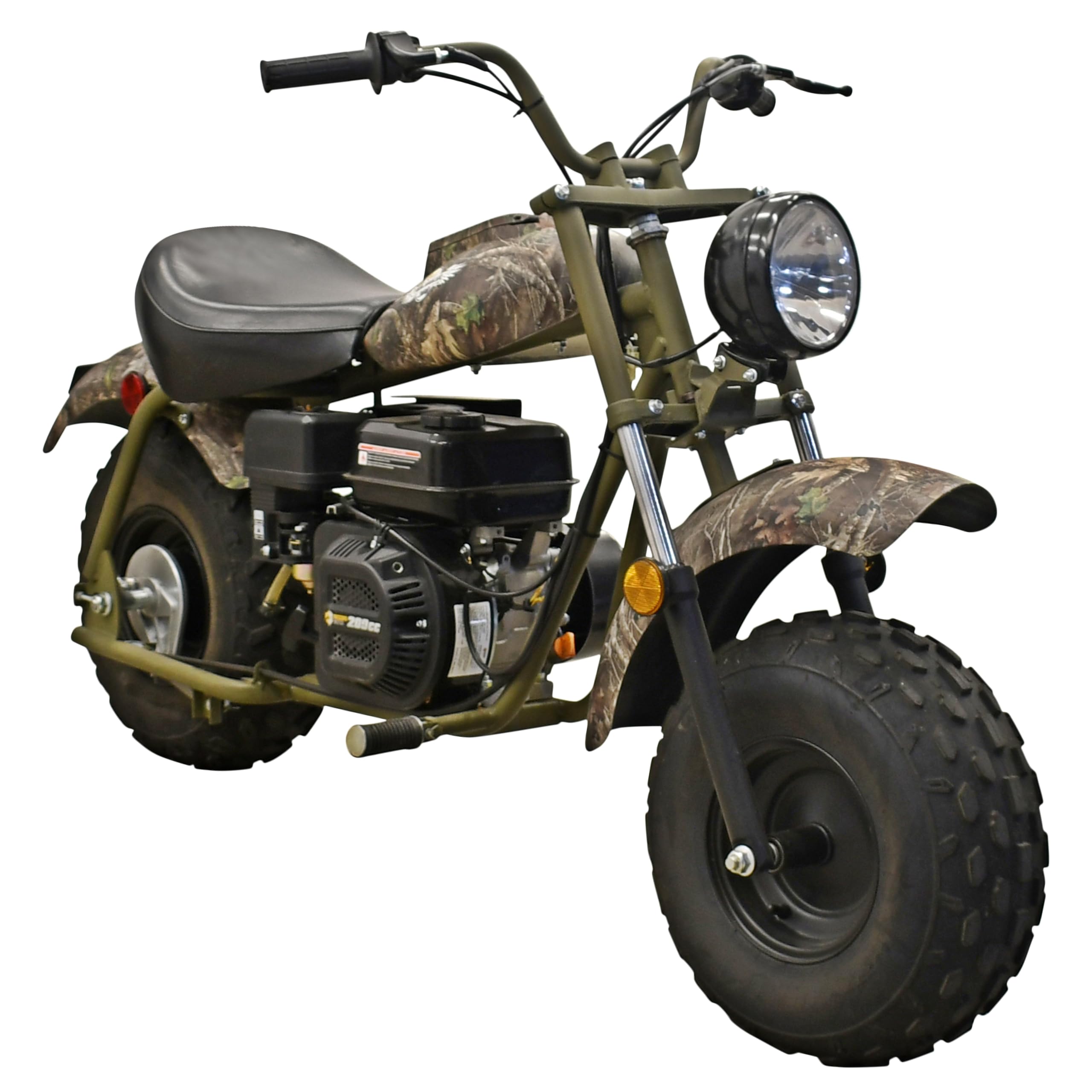 Massimo Motor Warrior200 196CC Engine, 6.5 HP Super Size Mini Motor. Wide Tires Motorcycle Powersport (Camouflage)