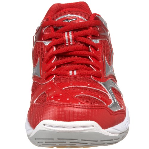 Mizuno Women's Wave Spike 13 Volleyball Shoe, Red/Silver