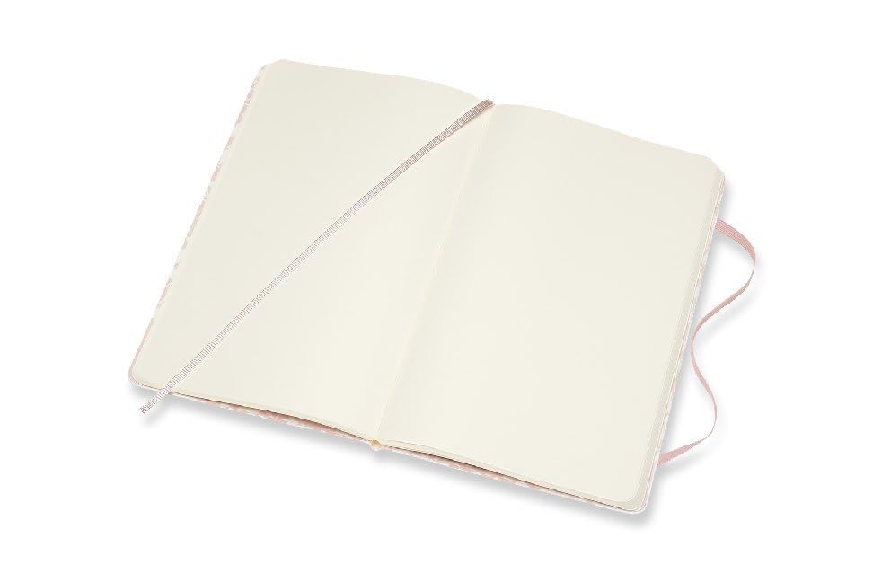 Moleskine Limited Edition Sakura Notebook, Hard Cover, Large (5" x 8.25") Plain/Blank, White, 240 Pages (LESU02QP062)