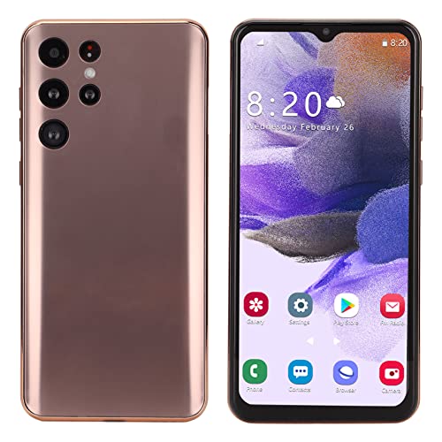 Yoidesu for S22 Ultra Smartphone, 6.52in HD Ultra Slim Mobile Phone for Android, 4GB RAM 64GB ROM, 8MP 16MP Camera, 4000mah Large Battery, 4G Unlocked Cell Phone with Stylus(Gold)