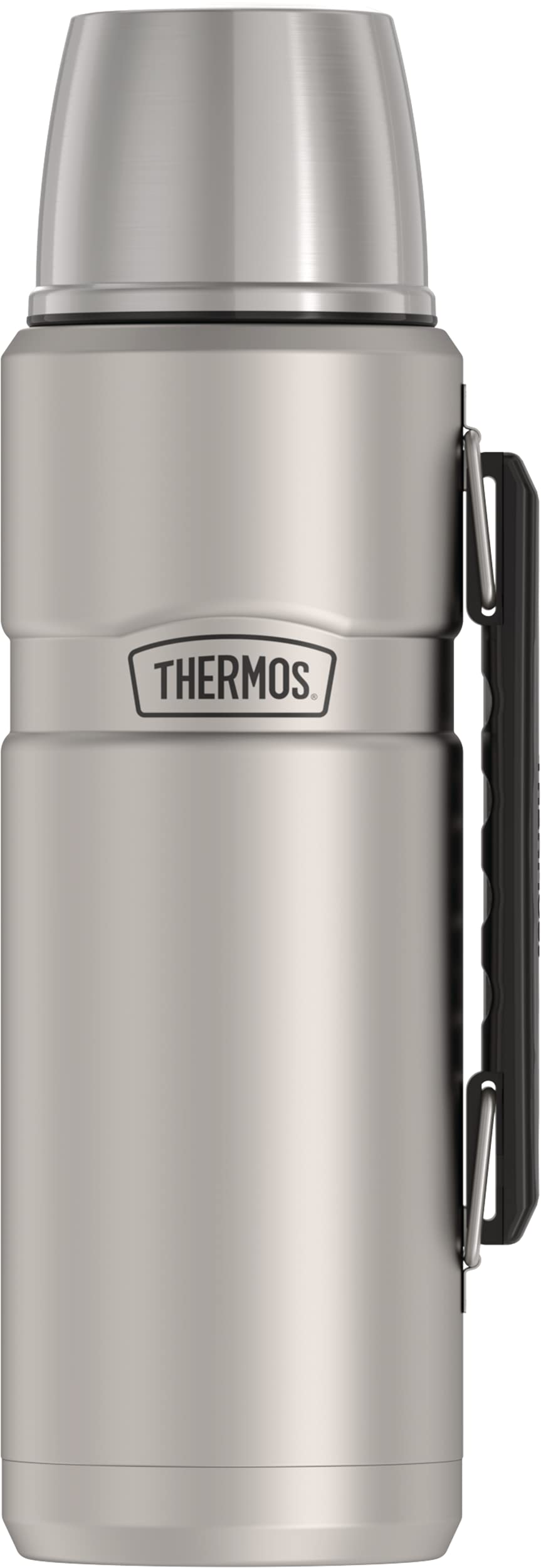 THERMOS Stainless King 40 Ounce and 68 Ounce Vacuum-Insulated Beverage Bottles, Matte Steel