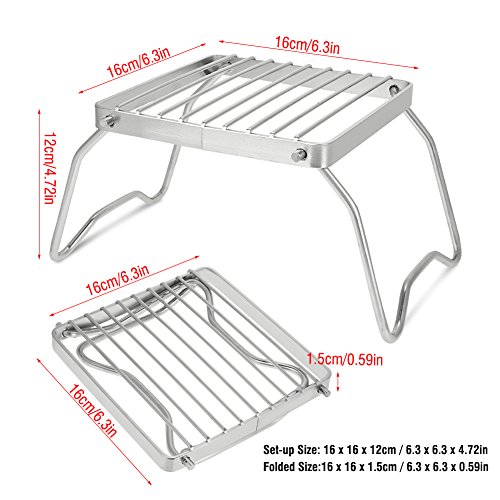 VGEBY Barbecue Grill, Portable Foldable Lightweight Charcoal Grill for Camping Hiking Picnic