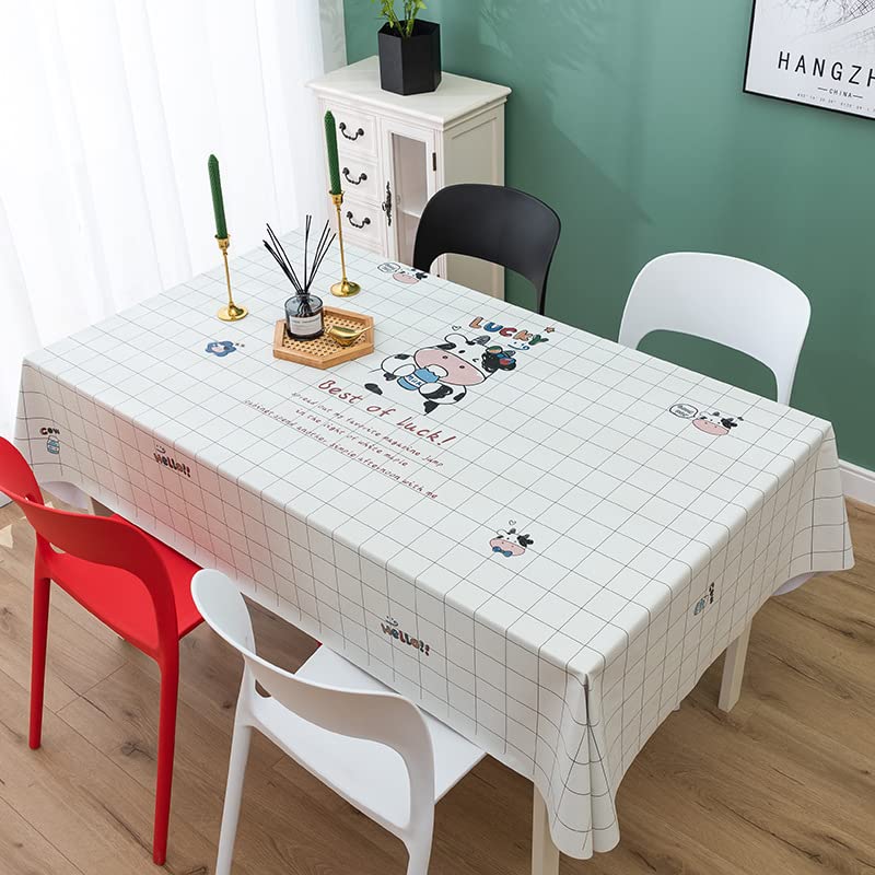 Small Fresh Fashion Simple Tablecloth, Waterproof Tablecloth Rectangle Cute Light Luxury Coffee Table Table mat A18 140x160cm