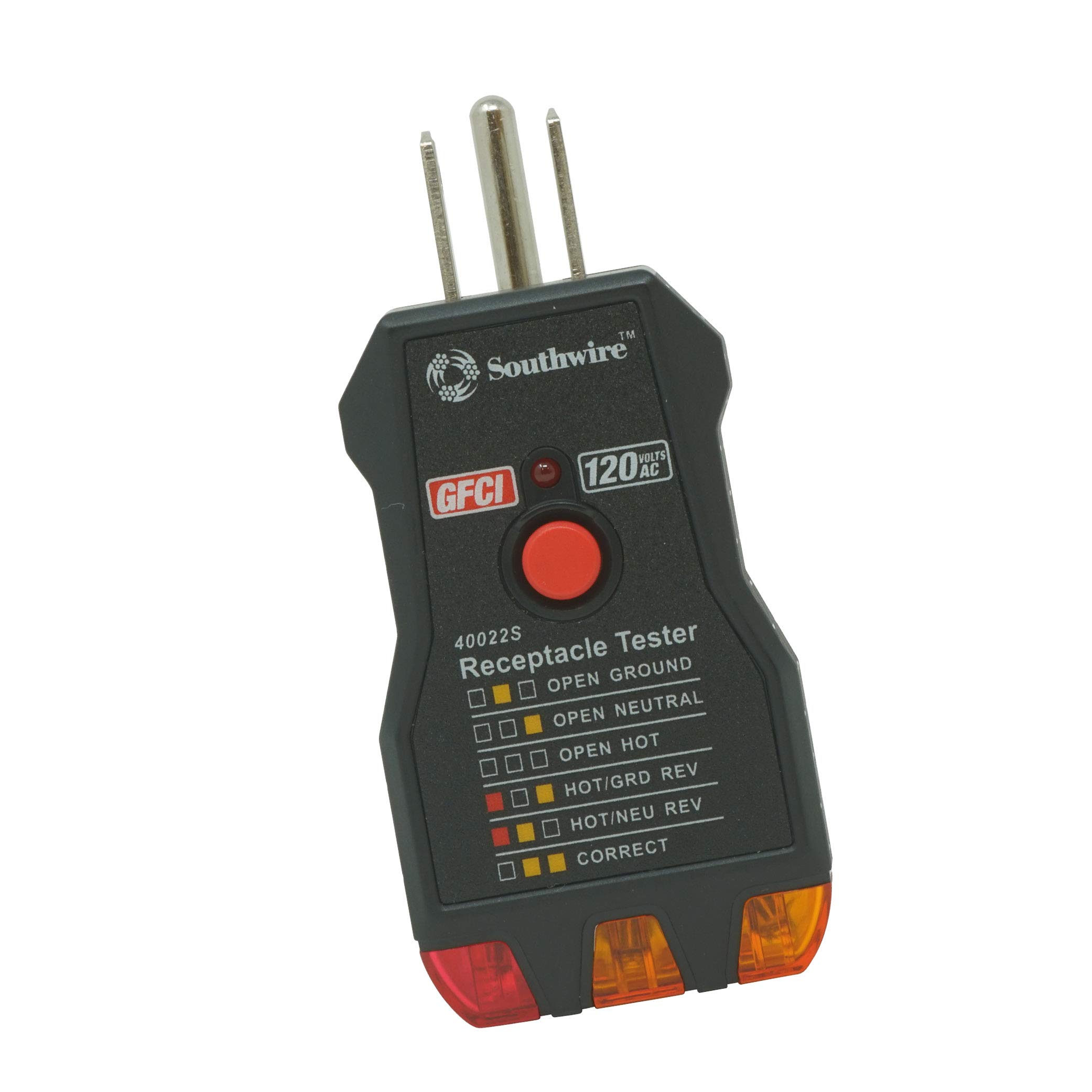 Southwire Tools 40116N NCV Detector 100-600V AC & 40022S Receptacle Tester, Black