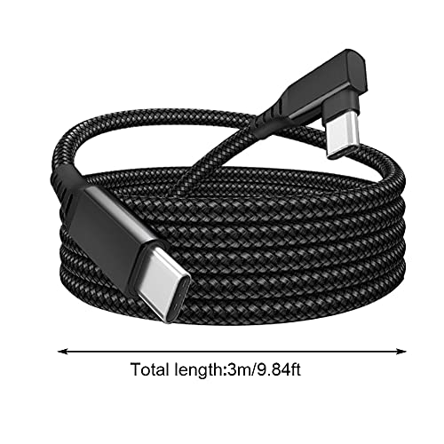 Saycker Link Cable Compatible for Oculus Quest 2, Fast Charing, PC Data Transfer USB for VR Headset and Gaming PC(Black#3M)