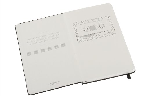 Moleskine Audio Cassette Limited Edition Notebook, Large, Plain, Black, Hard Cover (5 x 8.25)