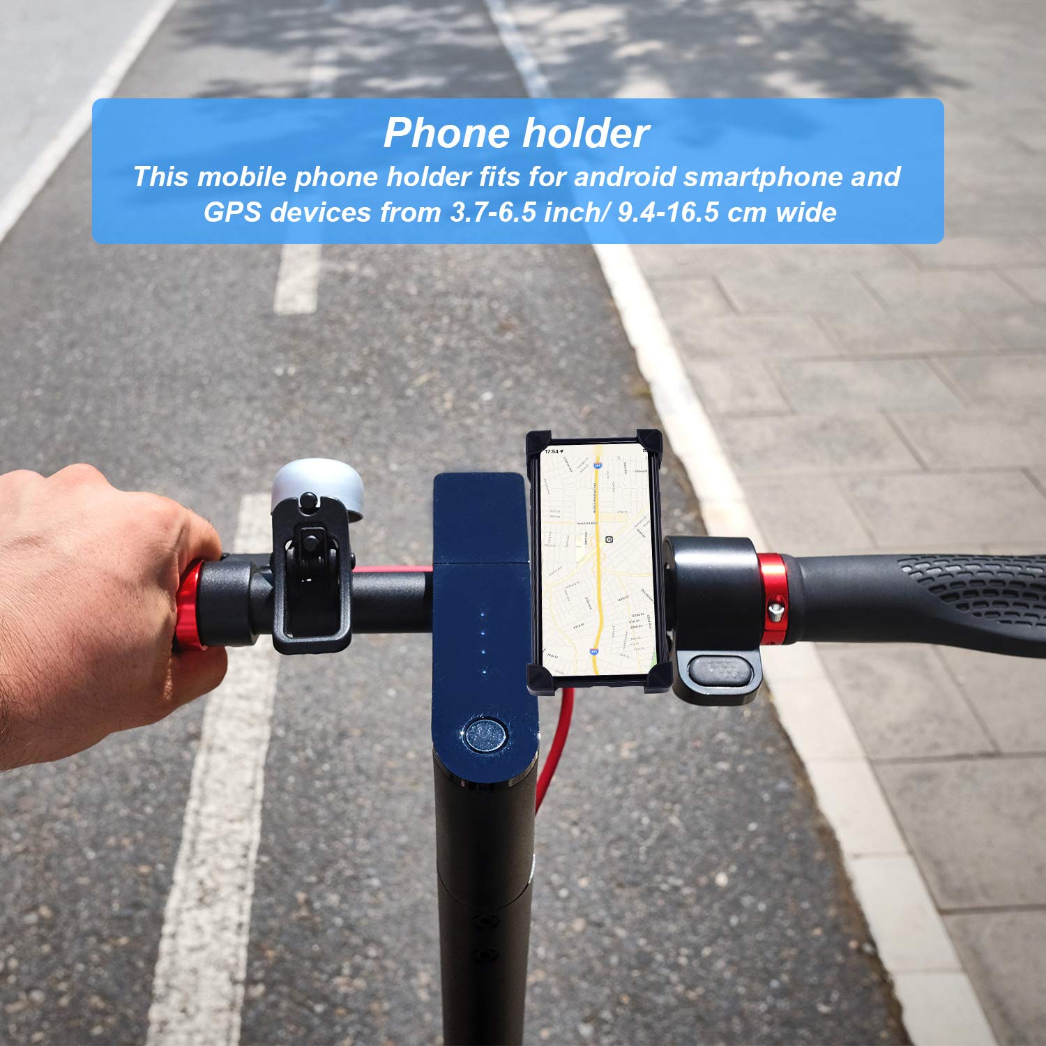 Portable Hand Carrying Handle Straps Carrying Handle Bandage Belt Webbing Scooter Carrying Accessories Phone Holder Compatible with Xiaomi M365 Mi Ninebot Electric Scooter Goods ES1/ ES2/ ES3/ ES4