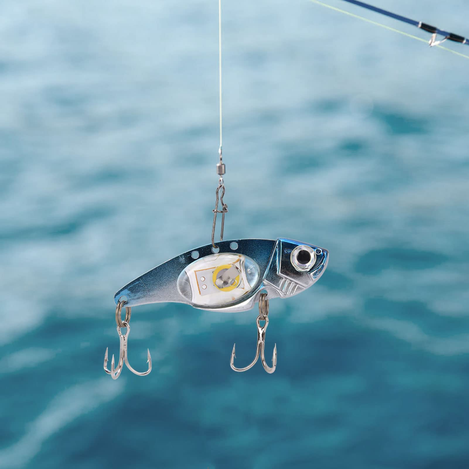 Yeuipea LED Fishing Lure Light,2 pcs LED Underwater Fishing Lure Light Night Lamp Attractor Bait Fish Tool Accessories