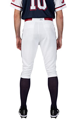 Mizuno mens Premier Short Piped Pant, White-royal, X-Small