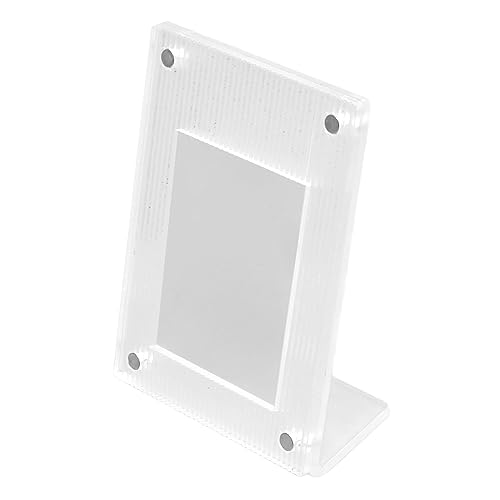Photo Frame, Simple Cleaning, Sturdy Magnetic Tabletop Decorative Frame for Photos in Clear Acrylic for Cards (Transparent (Wave Pattern))