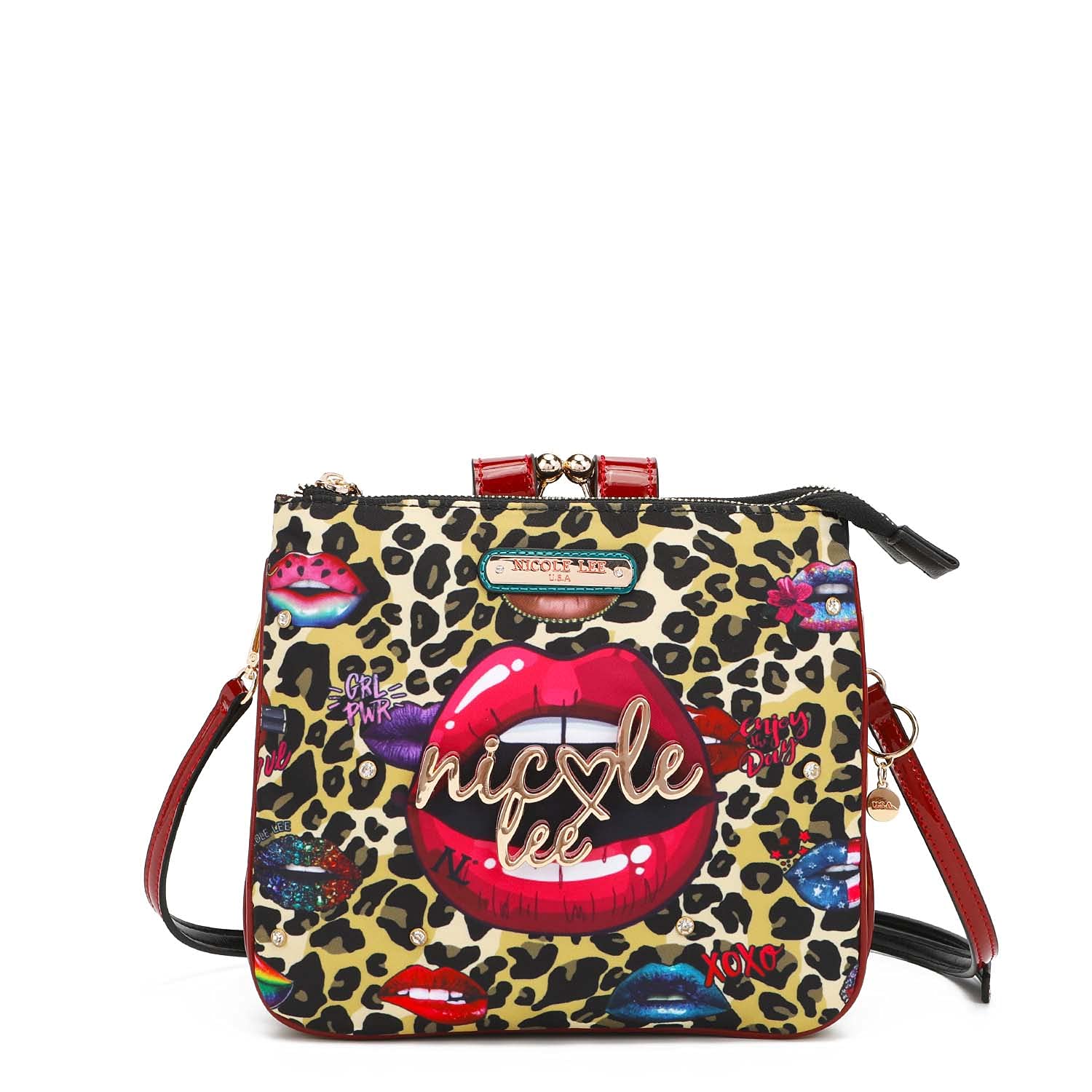 Nicole Lee Wild Lips Kiss Lock Crossbody