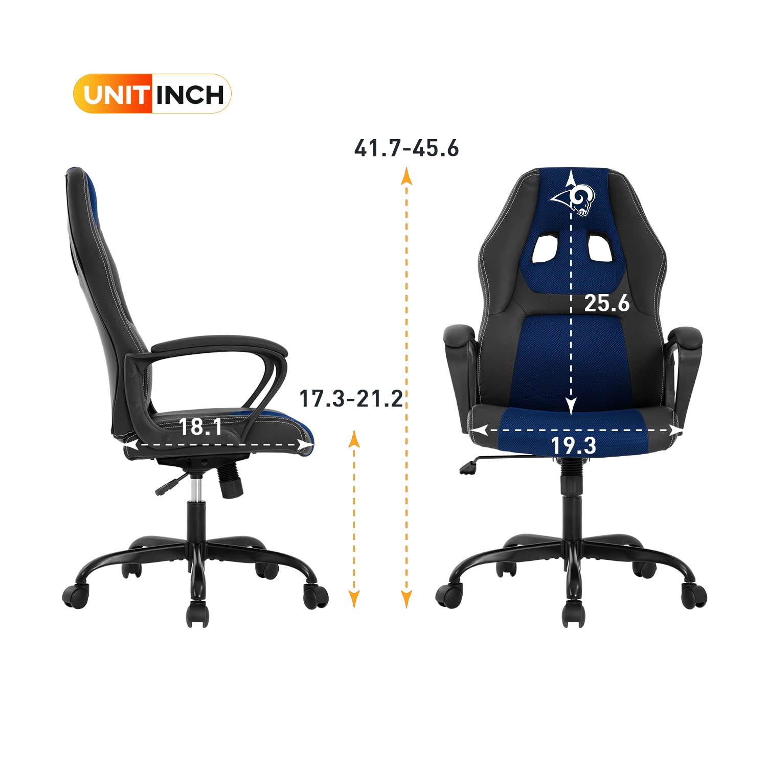 Office Chair PC Gaming Chair Cheap Desk Chair Ergonomic PU Leather Executive Computer Chair Lumbar Support for Home Office