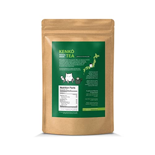 Matcha Green Tea Powder - Ceremonial Grade, First Harvest, Great Tasting, Authentic Japanese Matcha, Pure, Fresh & Healthy. 50 Servings, 100g (3.5oz) Bag