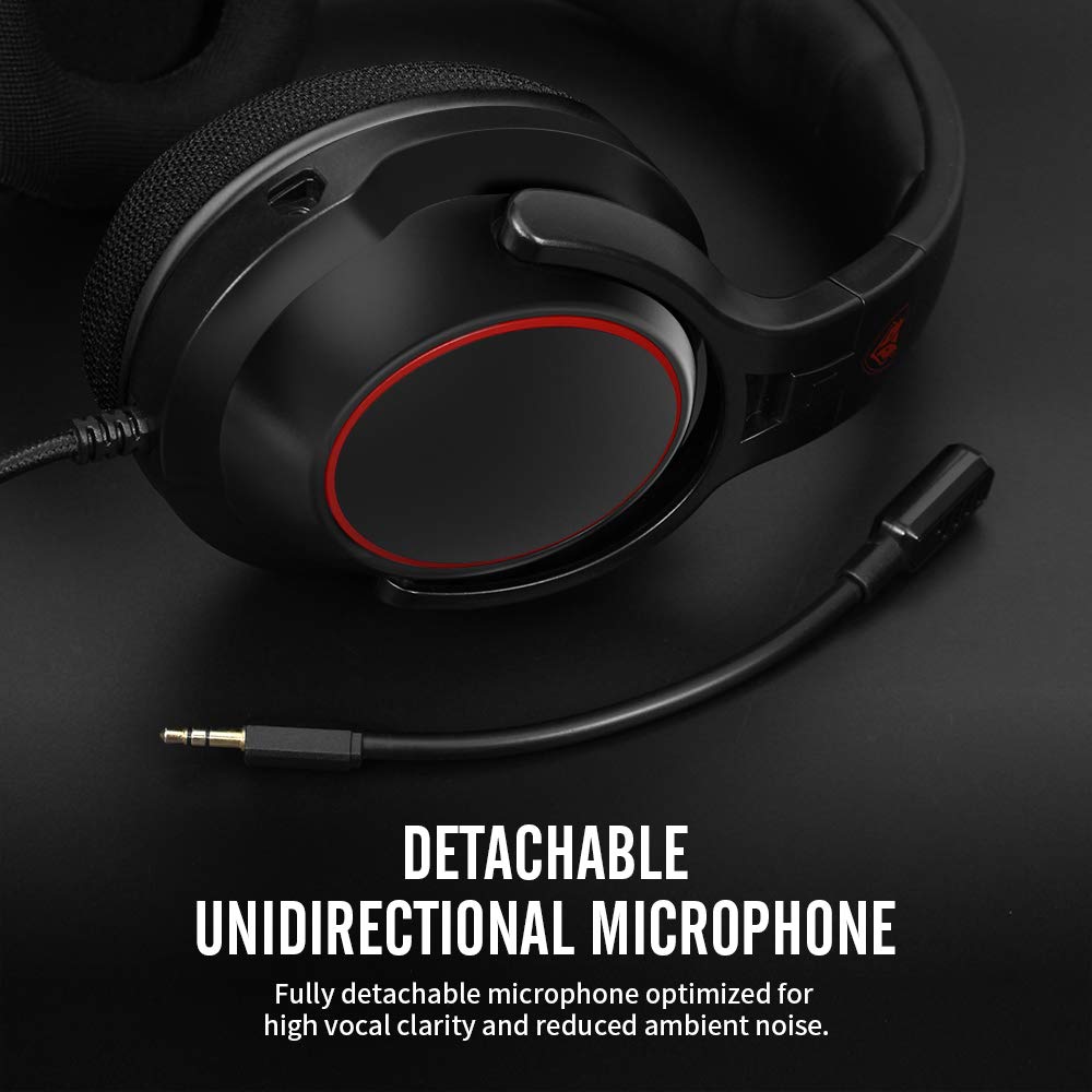 NUBWO N20 Stereo Gaming Headset with Detachable Noise Canceling Mic, Work from Home Headphones with mic for PS4, Xbox One, Nintendo Switch Lite, PC, Laptop, Mac