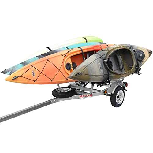 Malone Auto Racks MicroSport 4-Boat FoldAway-J Kayak Trailer Package