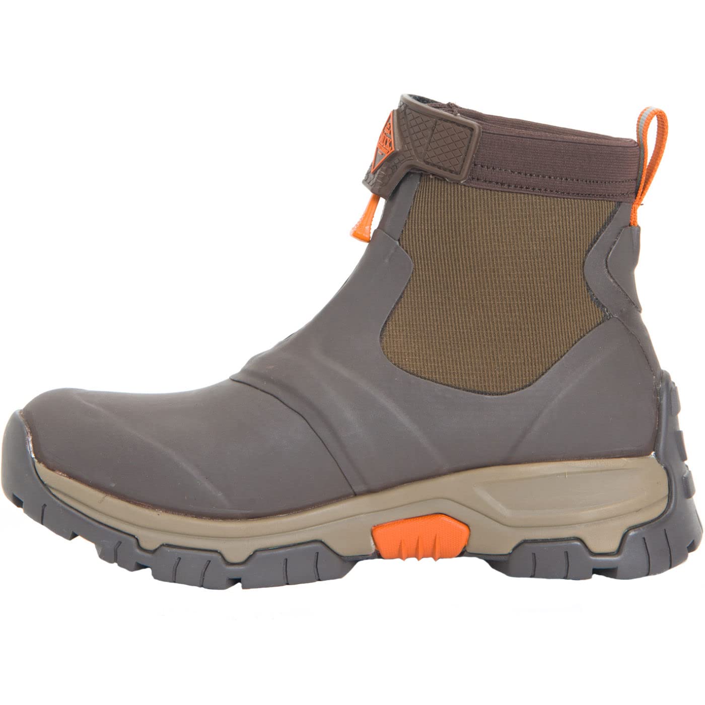 Muck AXMZ907M7 Men's Apex Mid Zip Dark Brown/Orange 7 Mens