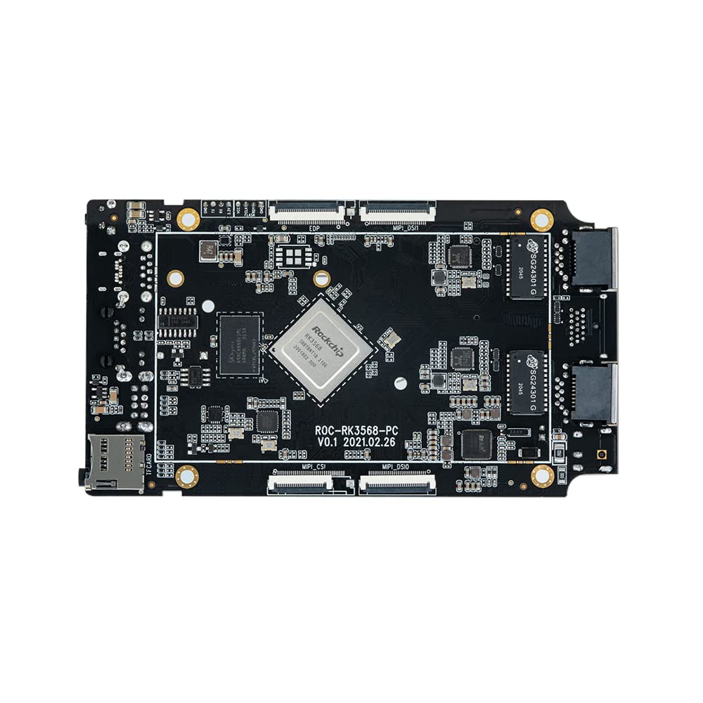 youyeetoo ROC-RK3568-PC Single Board Computer - 4GB RAM 32GB eMMC - M.2 NVMe SATA 3.0 - eDP DSI HDMI Screensx3 with Different Displays - AIoT, NVR, Multi-Screen Applications - Android
