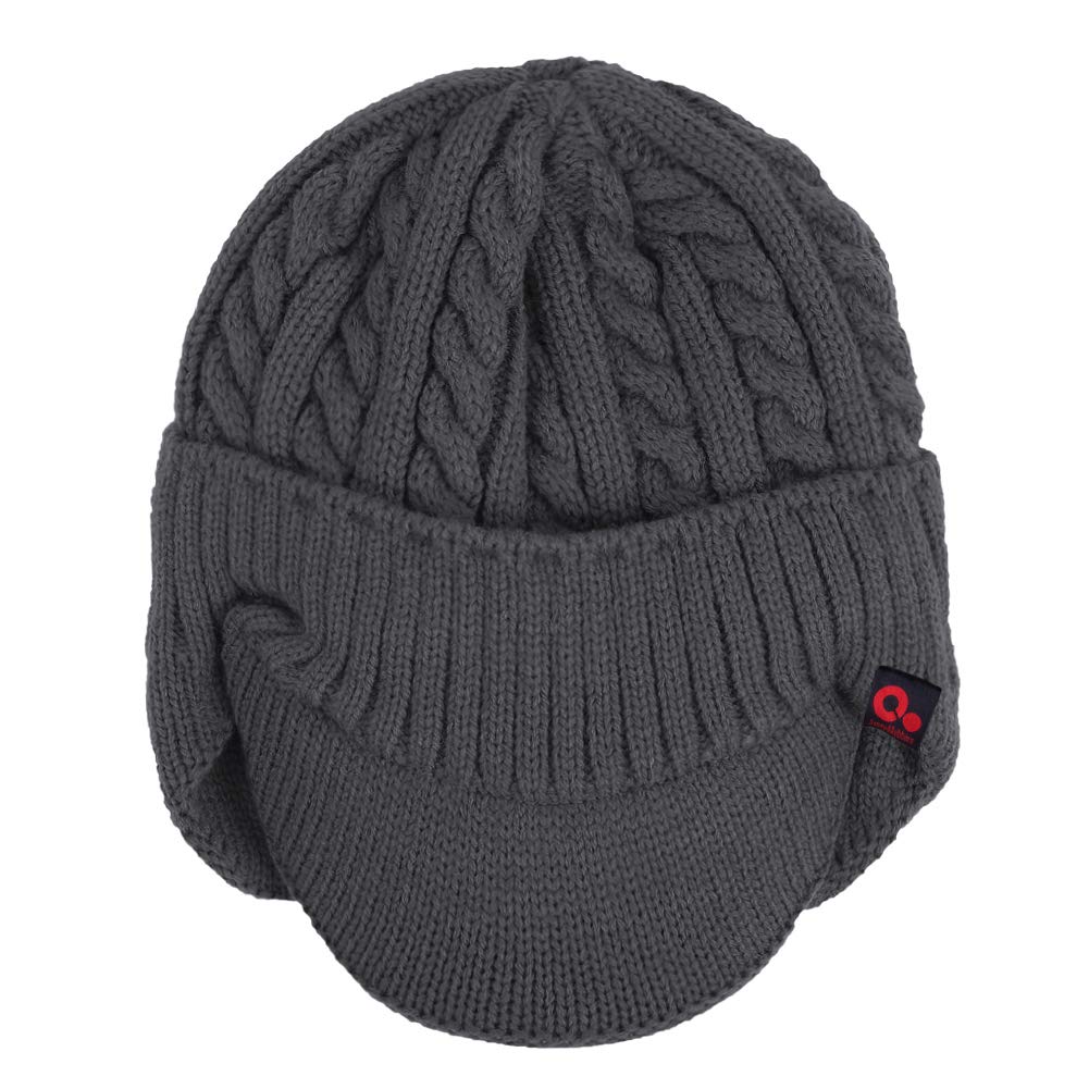Original One Solid Visor Beanie with Ear Flap - Fall, Black, Size One Size