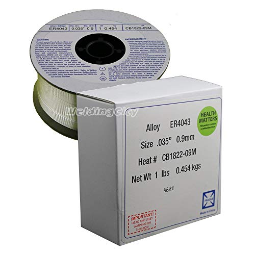 WeldingCity 5 Rolls of ER4043 Aluminum MIG Welding Wire 1-Lb Spool 0.035" (0.9mm) | Pack of 5