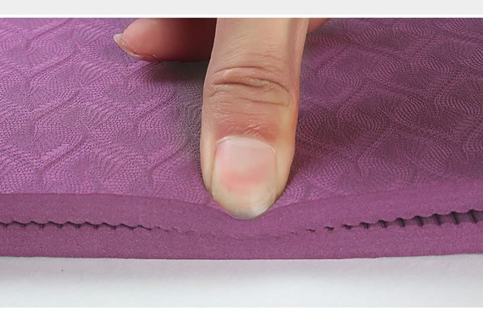 Thick yoga mat for gym home floor , thigh foam roller meditation cushion exercise mats cheap 72"X24" Large floor yoga mat (Pink)