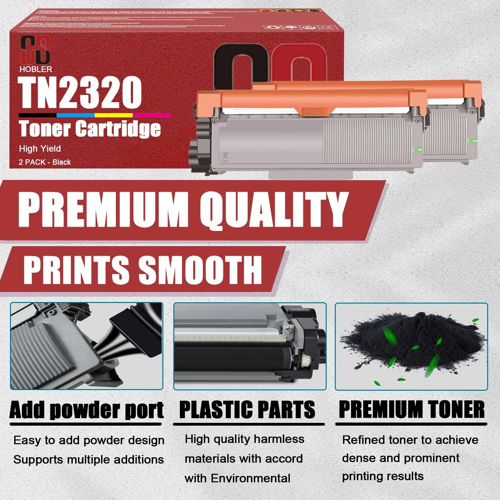 Replacement TN2320 Toner Cartridges Compatible for Brother TN 2310 TN2320 Toner Cartridge Work for Brother HL-L2300 HL-L2300D HL-L2340DW HL-L2360DN L2365DW Printers