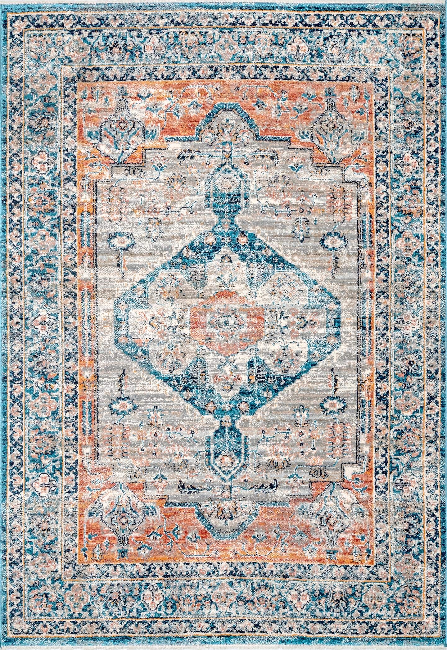 nuLOOM Brynn Petalled Medallion Area Rug, 8x10, Beige