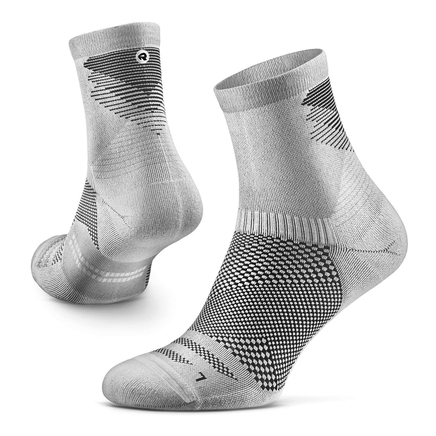 Rockay Razer Trail Running Socks for Men and Women, Cushion, Crew Cut, Arch Support, 100% Recycled, Anti-Odor (1 Pair)