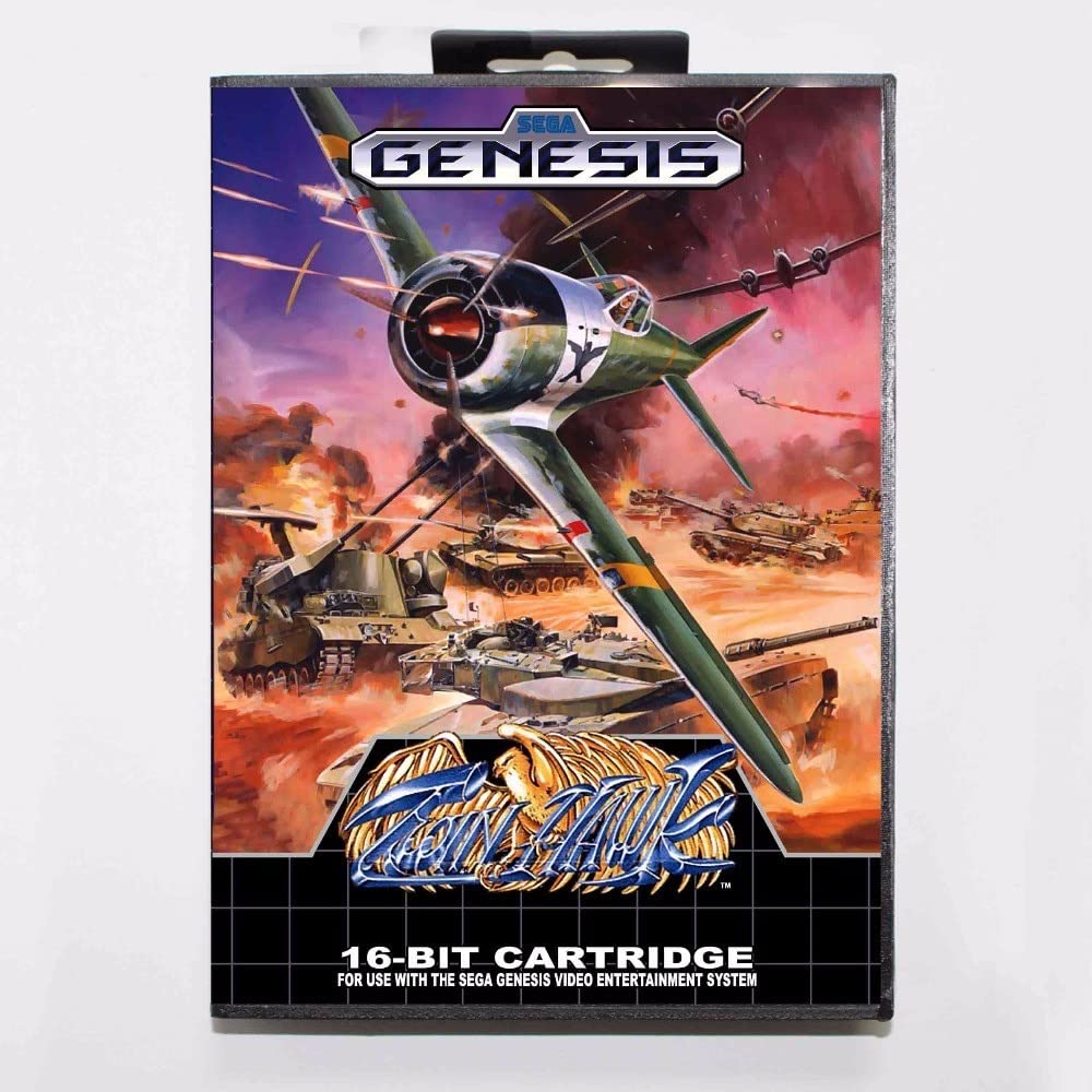 Twin Hawk Game Cartridge 16 Bit MD Game Card With Retail Box For Sega Mega Drive For Genesis (Black)