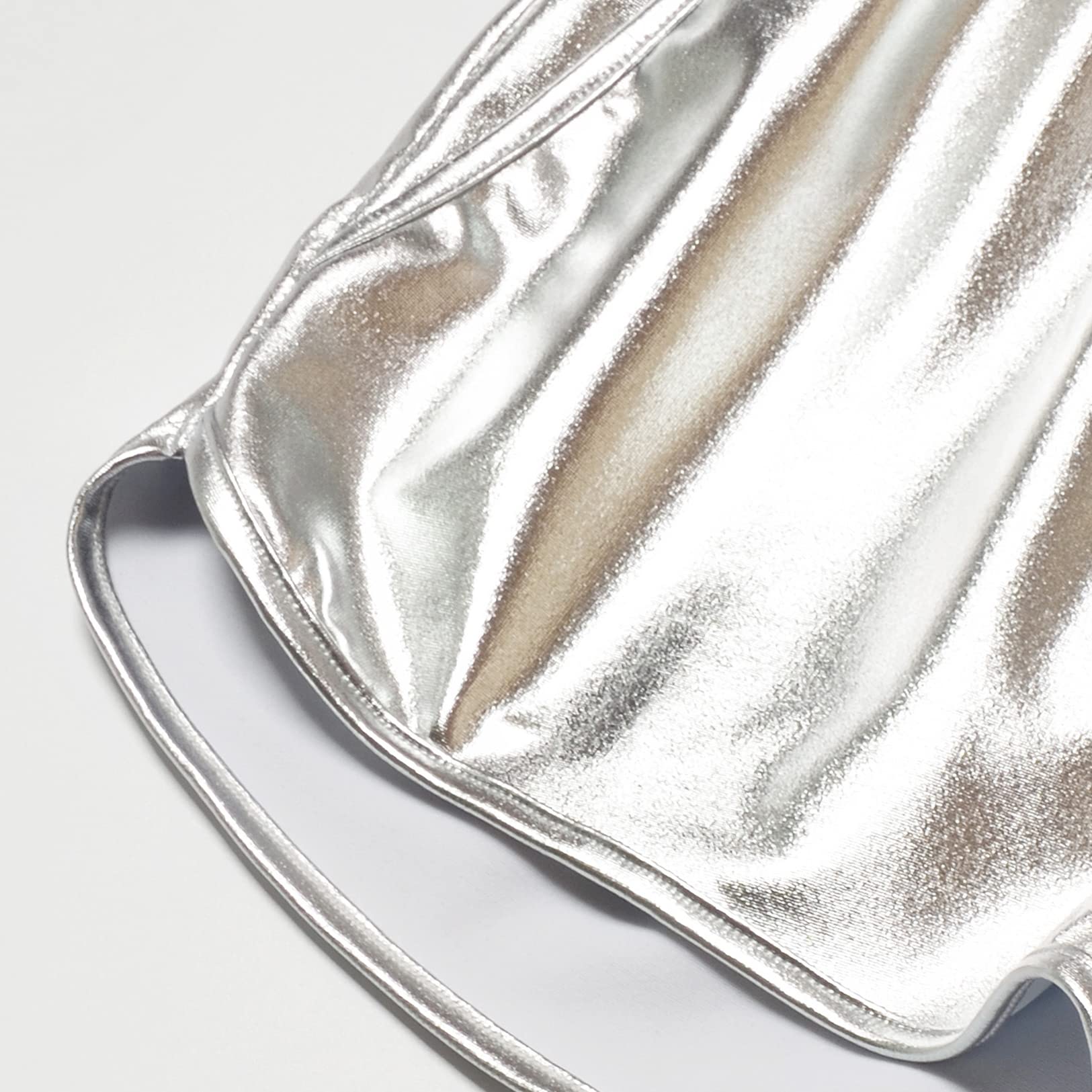 Metallic Shorts for Big Girls Gymnastics Dance Shorts Shiny Sliver Hot Pants 12-13